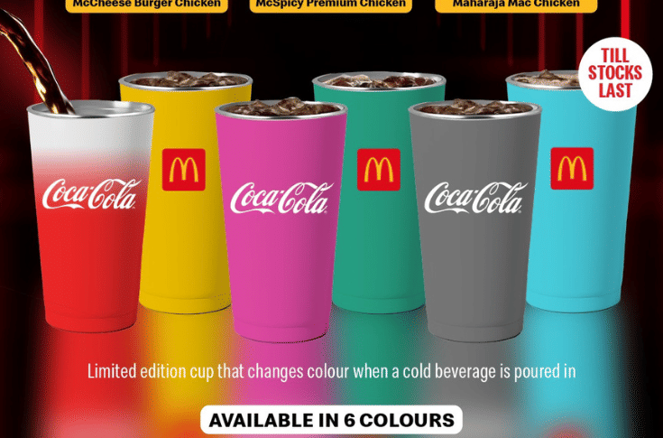 McDonalds Coca Cola adds colour changing cups with select large meals ...